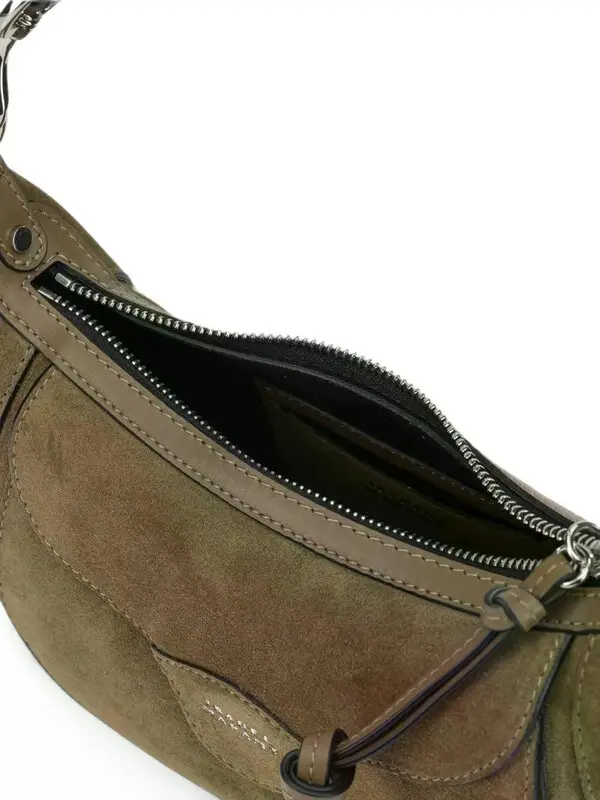 Isabel Marant Étoile Stud-embellished Suede Shoulder Bag - Green