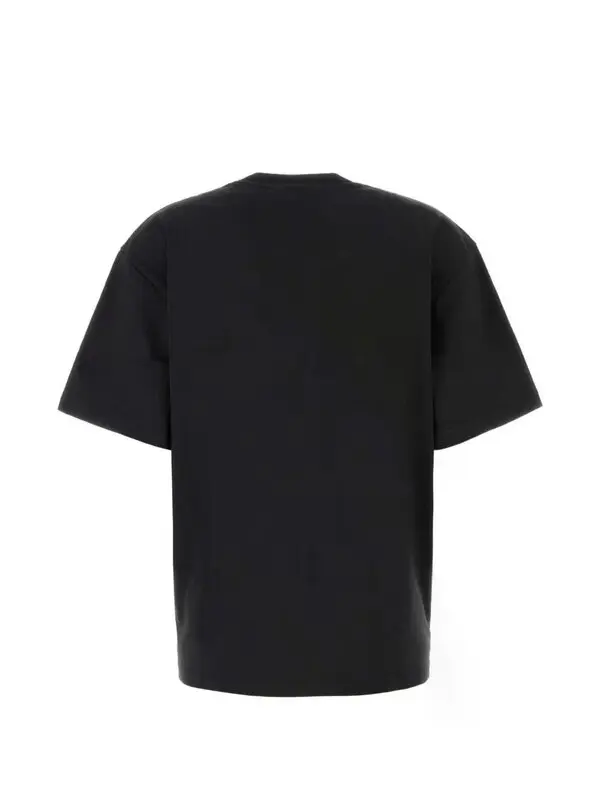 GANNI Graphic Print Cotton T-shirt - Black