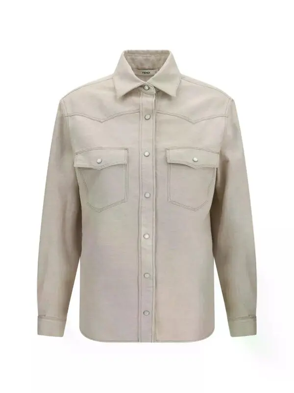 Fendi Selleria Western Shirt - Neutrals
