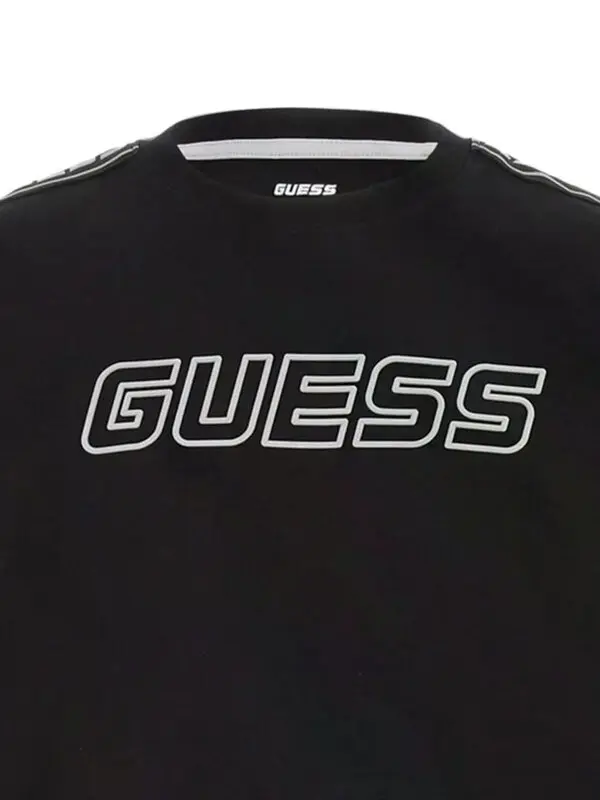 Guess Front Logo Stretch T-shirt - Black