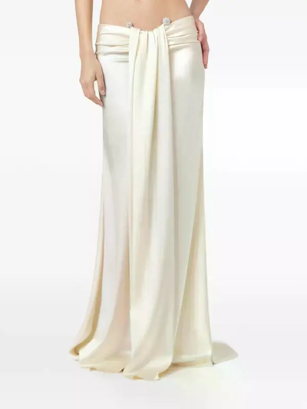 Giuseppe Di Morabito Draped Crystal-embellished Maxi Skirt