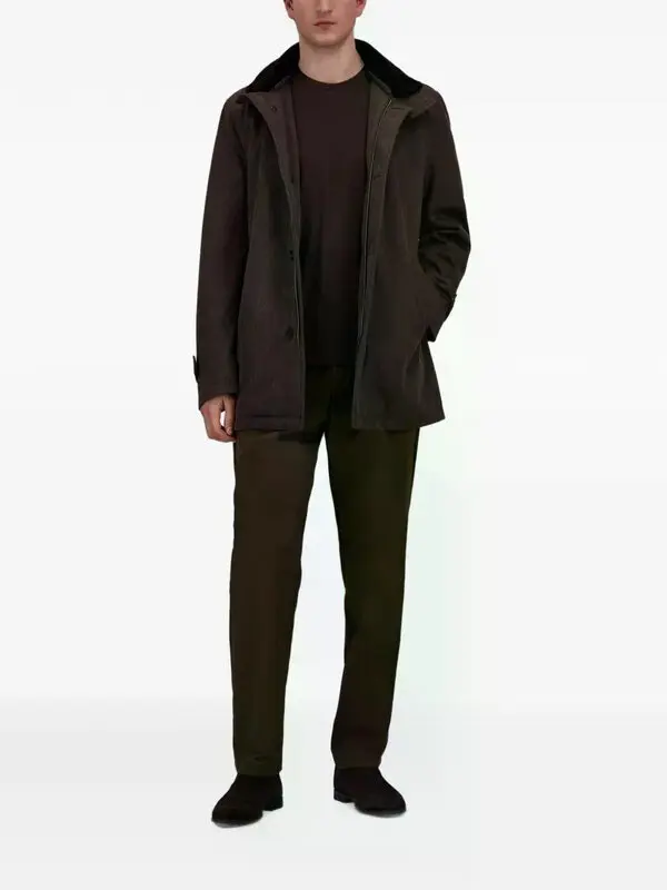 Herno Shearling-collar High-neck Coat