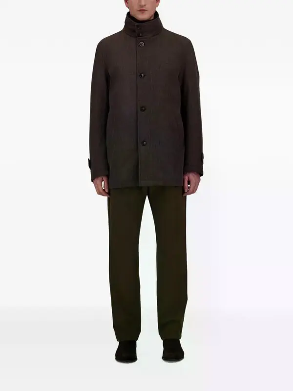 Herno Shearling-collar High-neck Coat