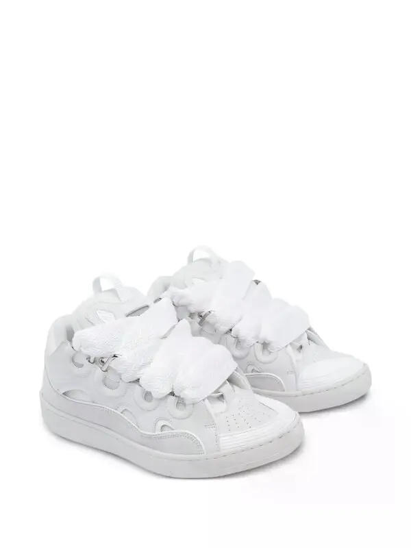 LANVIN Curb Sneakers In Leather - White