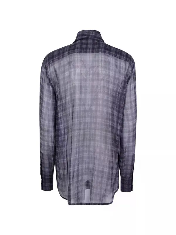 7 For All Mankind Plaid-check Bow Shirt