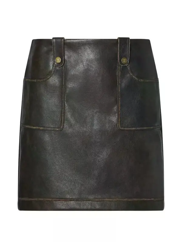 Liu Jo Button-pocket Coated Skirt
