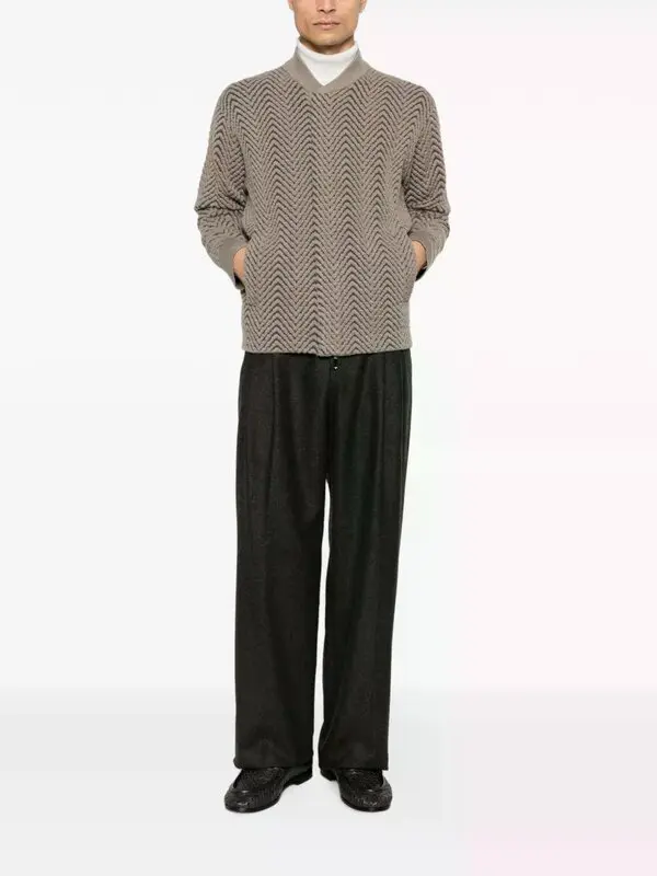 Emporio Armani Pleated Wide-leg Trousers