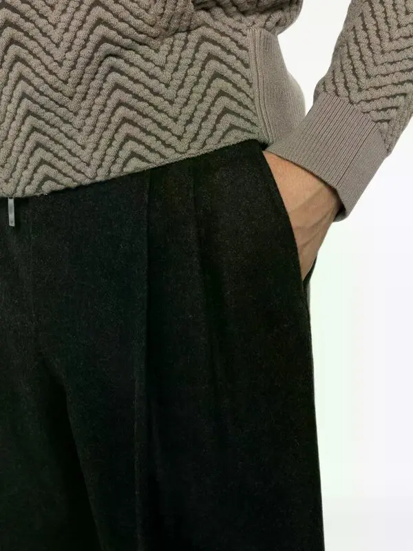 Emporio Armani Pleated Wide-leg Trousers