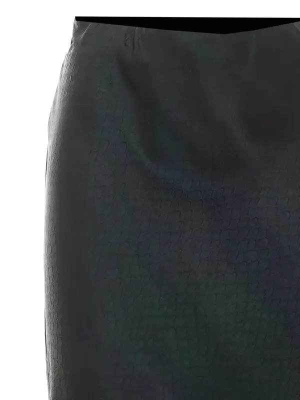 Elisabetta Franchi Crocodile-effect Maxi Skirt