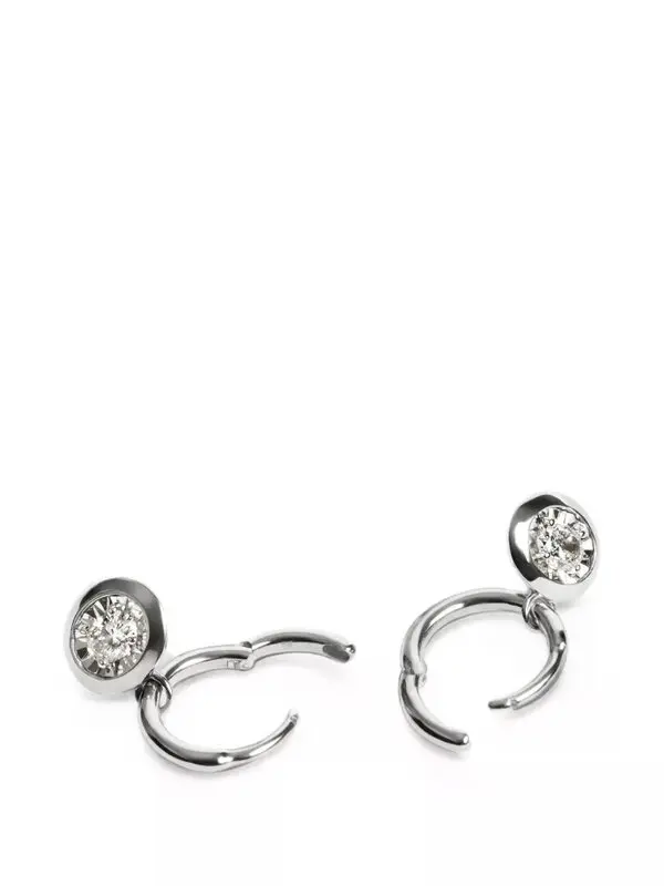 Monica Vinader Oval-diamond Huggie Earrings