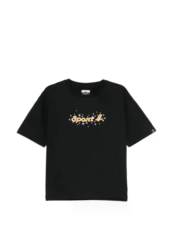 AGNES B. Logo Print T-shirt - Black
