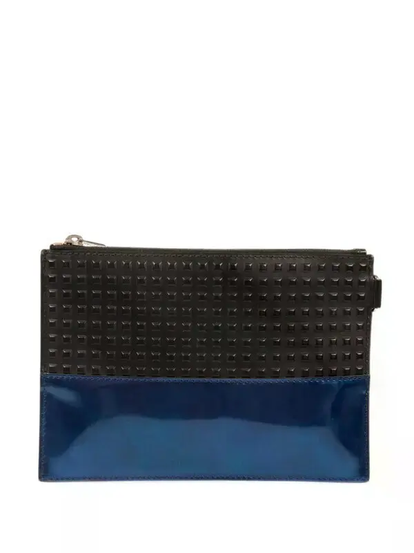 Balenciaga 2000s Embossed Clutch Bag - Black