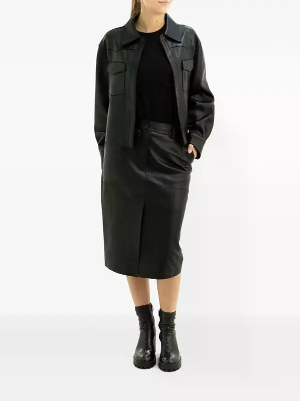 P.a.r.o.s.h Western-yoke Leather Jacket
