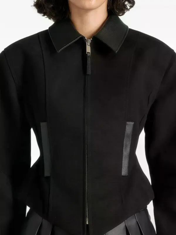Manière De Voir Sky In Hourglass Gabardine Jacket