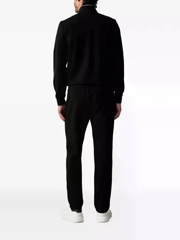 AERONAUTICA MILITARE Logo-embroidered Piped Sweater