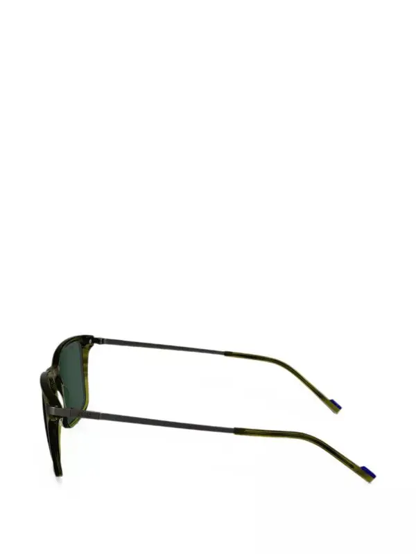 ZEISS Striped Rectangle-frame Sunglasses
