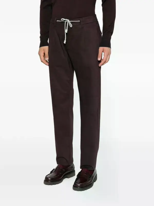 Eleventy Drawstring-fastening Pleated Trousers