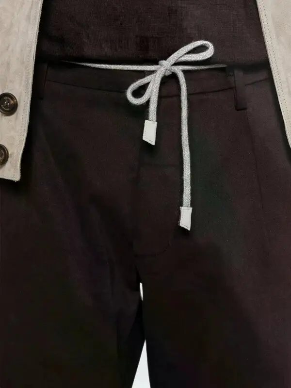 Eleventy Drawstring-fastening Pleated Trousers
