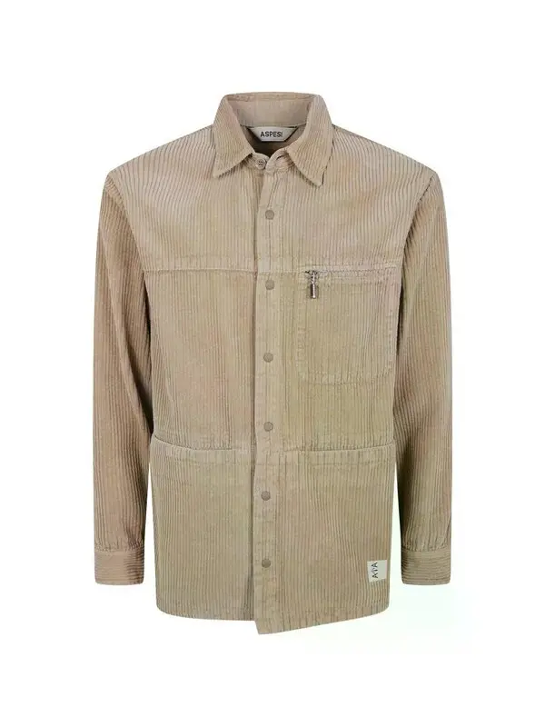 Aspesi Corduroy Zip-pocket Shirt