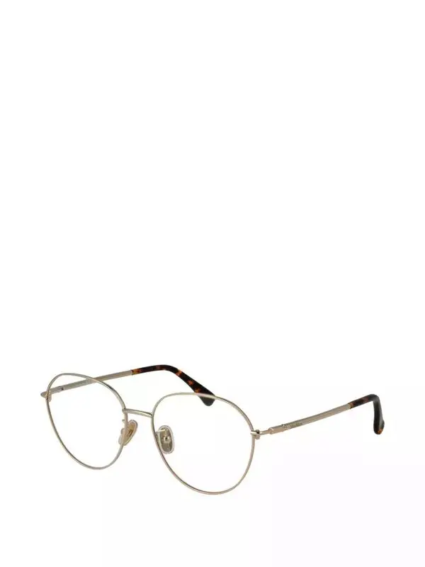 Max Mara Round-frame Glasses - Gold