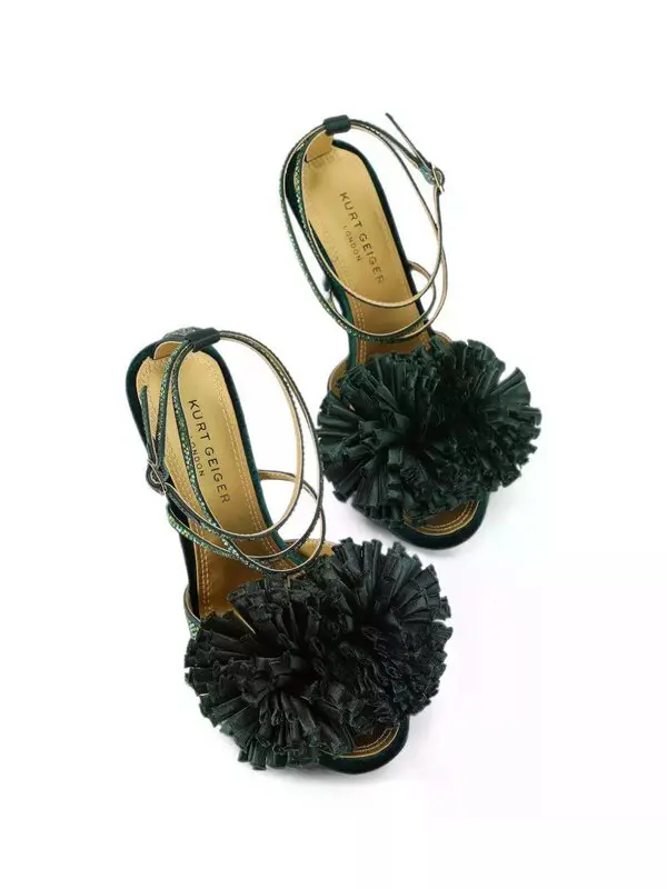 Kurt Geiger Pom Heel Sandals - Green