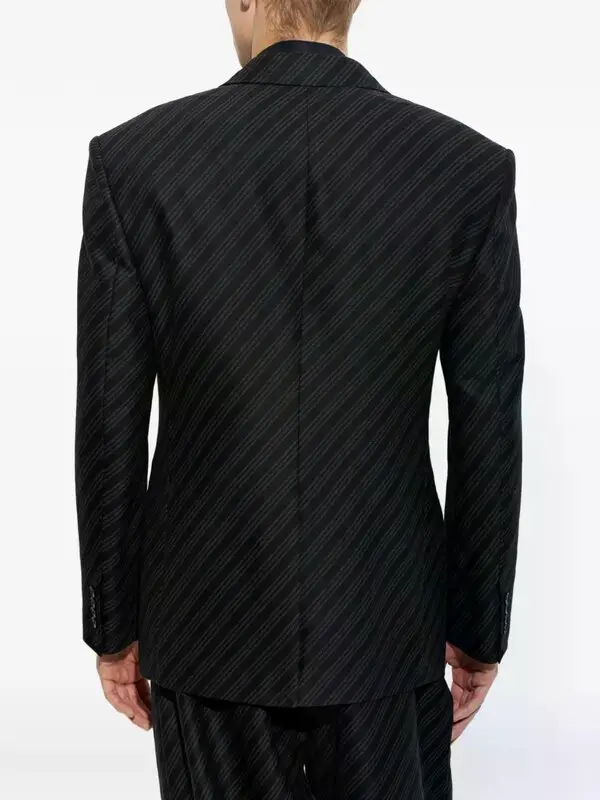 Versace Pinstriped Double-breasted Blazer