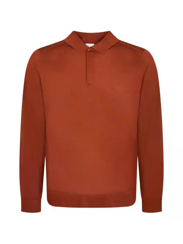 Paul Smith Rust Washable Merino-wool Polo Shirt - Brown