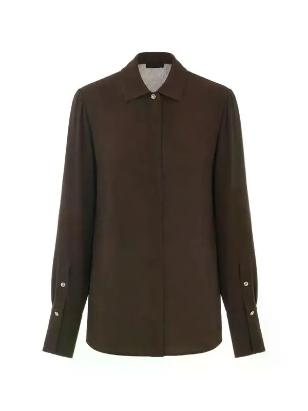 Liu Jo Crystal-embellished Long-sleeve Shirt - Brown
