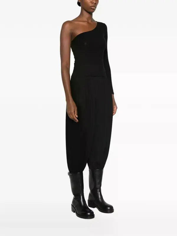 BASERANGE One-shoulder Ribbed-knit Top