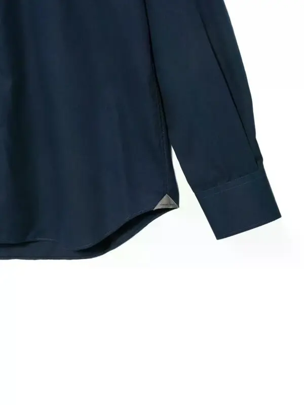 Corneliani Spread-collar Long-sleeved Shirt - Blue