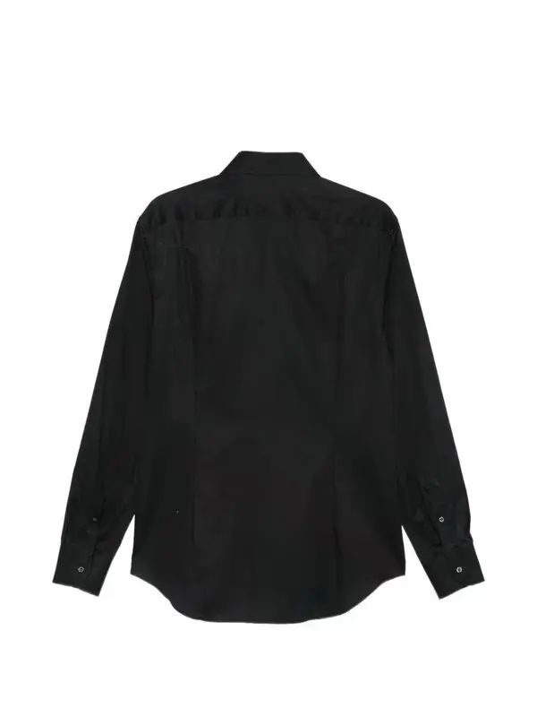 Corneliani Spread-collar Long-sleeve Shirt - Black