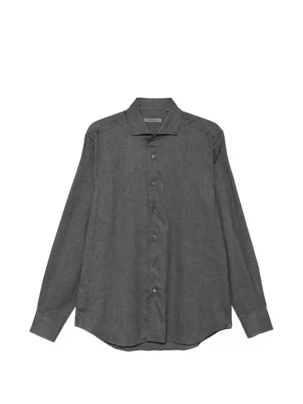 Corneliani Herringbone-weave Long-sleeve Shirt