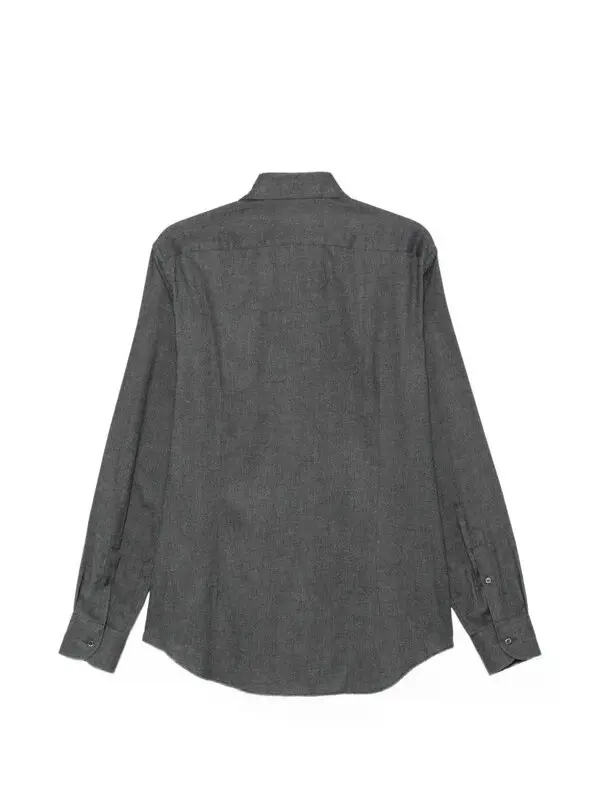Corneliani Herringbone-weave Long-sleeve Shirt