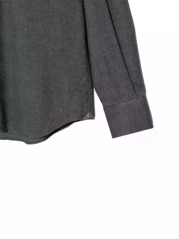 Corneliani Herringbone-weave Long-sleeve Shirt