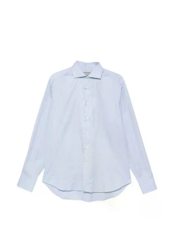 Canali Micro-check Long-sleeve Shirt