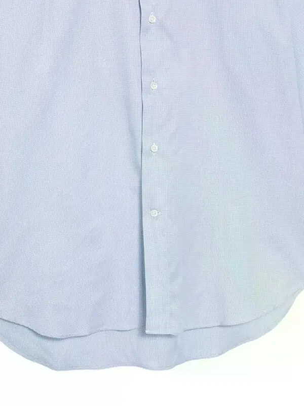 Canali Micro-check Long-sleeve Shirt