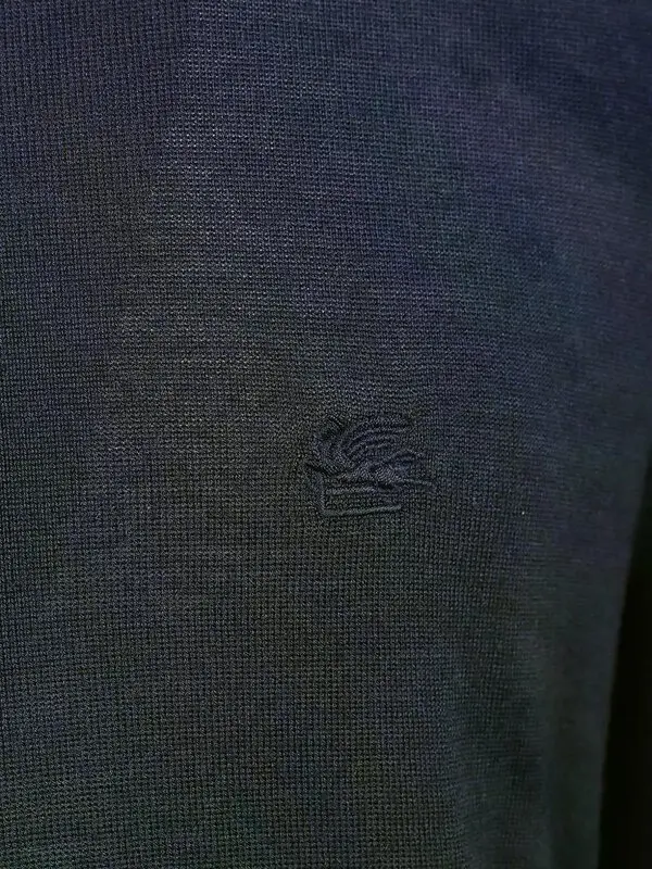 Etro Wool And Silk Sweater With Pegaso Embroidery