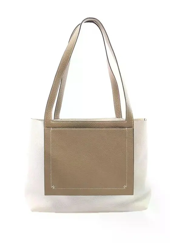 Hermès 2023 Bicolor Clemence Cabasellier 31 Tote Bag - White
