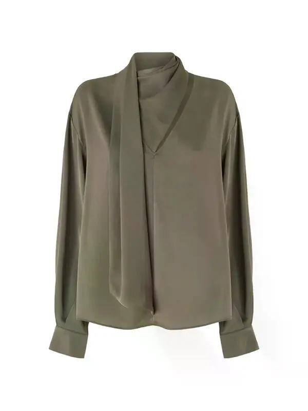Pinko Pussy-bow Long-sleeve Blouse