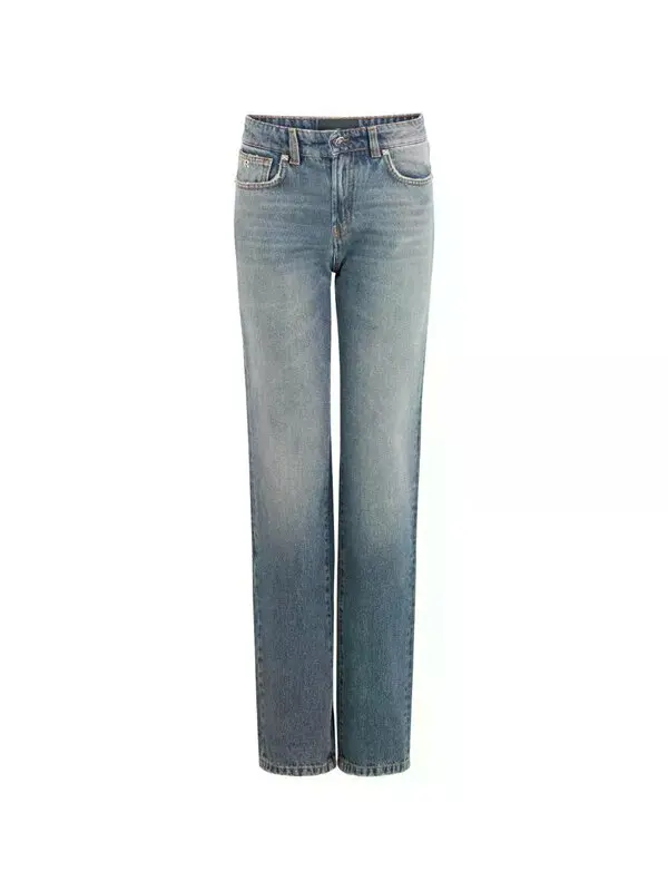 John Richmond Washed Straight-leg Jeans