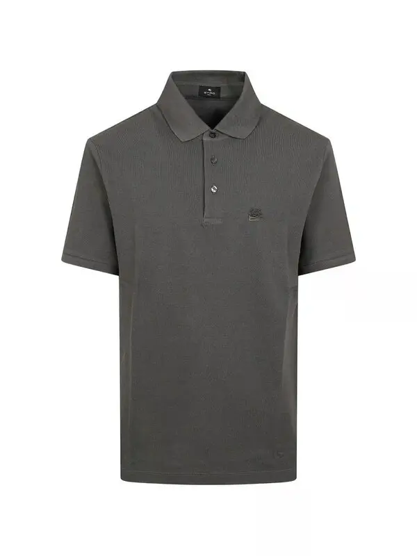 Etro Logo-embroidered Piqué Polo Shirt