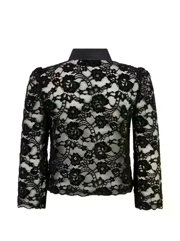 John Richmond Floral Lace Polo Top