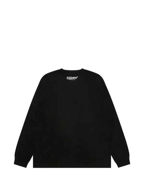 AAPE BY *A BATHING APE Aapeunvs Moonface Camouflage-print Long-sleeve T-shirt - Black