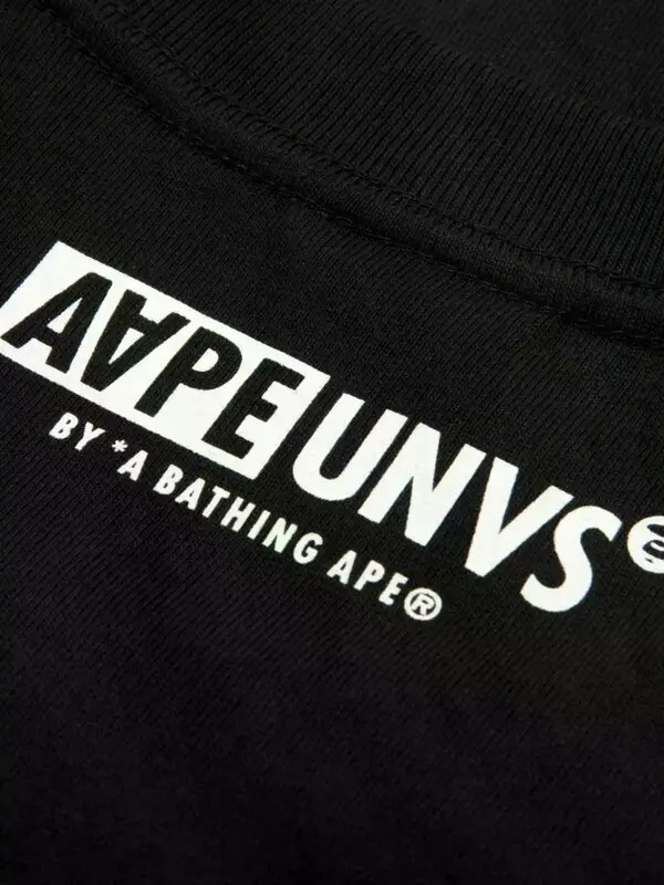 AAPE BY *A BATHING APE Aapeunvs Moonface Camouflage-print Long-sleeve T-shirt - Black