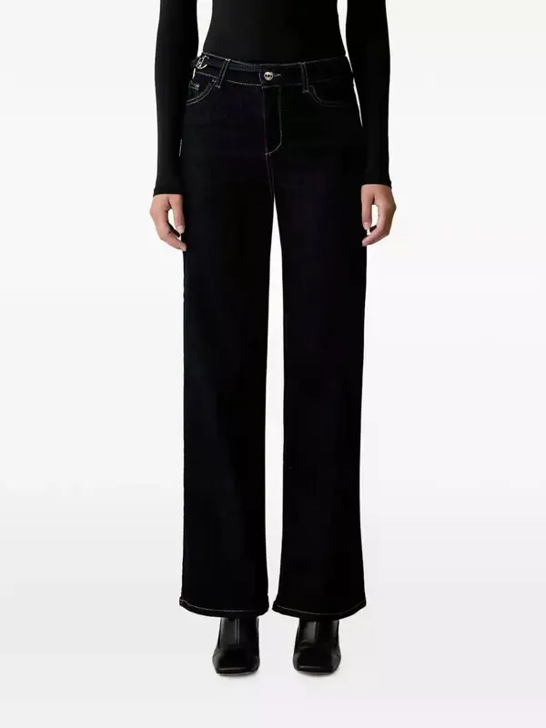Liu Jo Logo-plaque Wide-leg Jeans