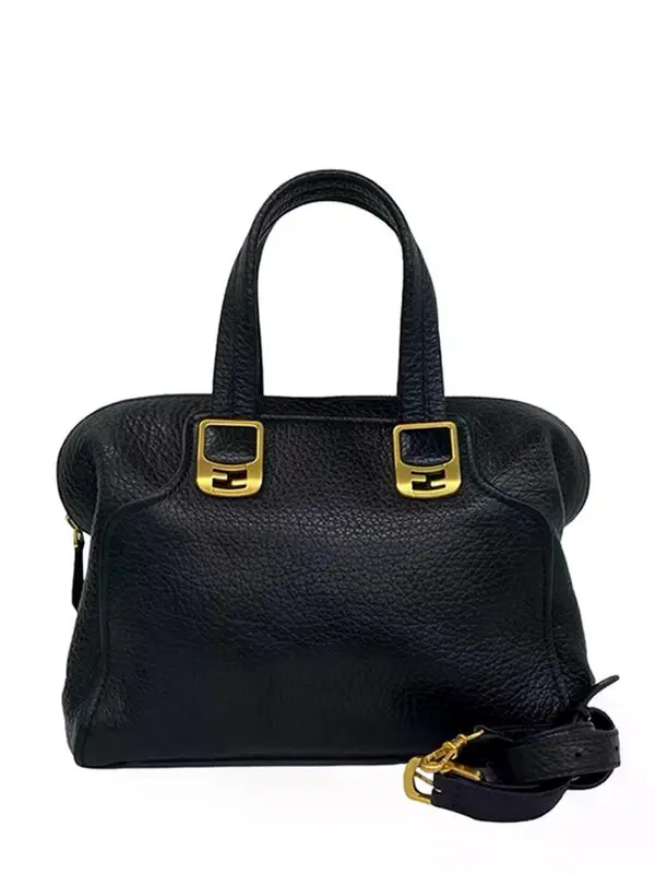 Fendi 2010-2026 Leather Chameleon Satchel - Black