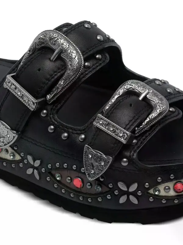 Kurt Geiger Stud-embellished Buckle-fastening Sandals