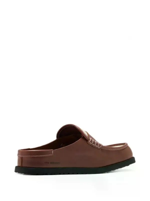 BIRKENSTOCK Naples Canvas Leather-trim Loafer - Brown
