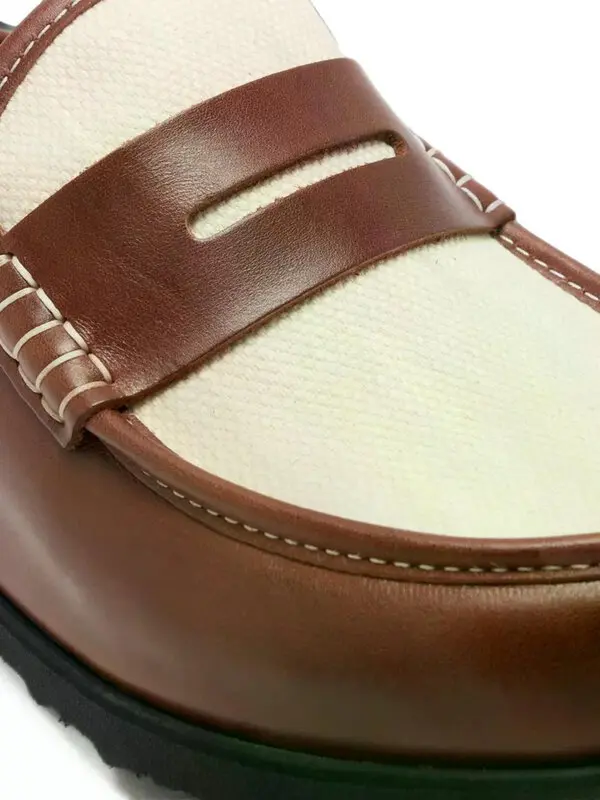 BIRKENSTOCK Naples Canvas Leather-trim Loafer