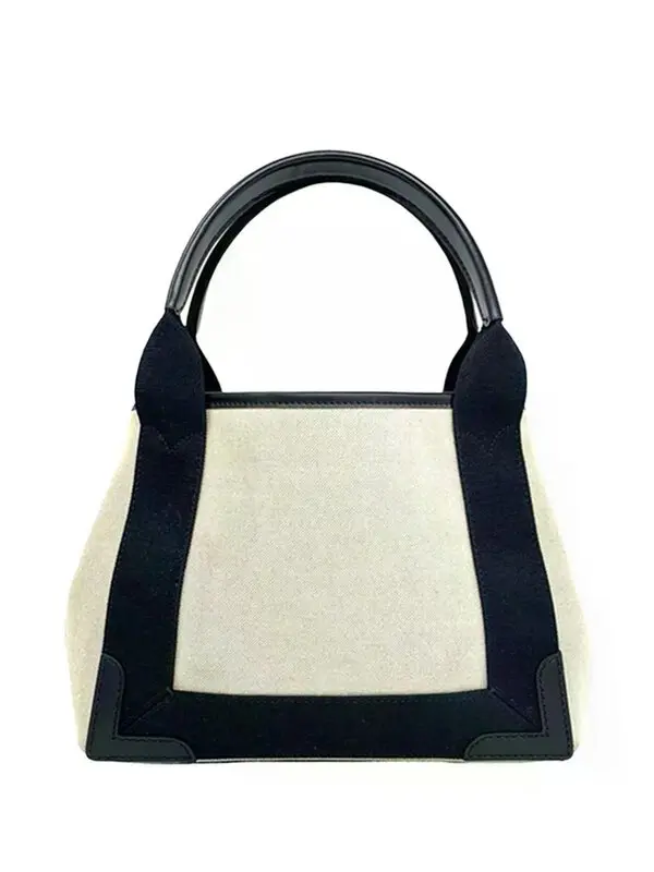 Balenciaga Canvas Navy Cabas Xs Satchel - Brown